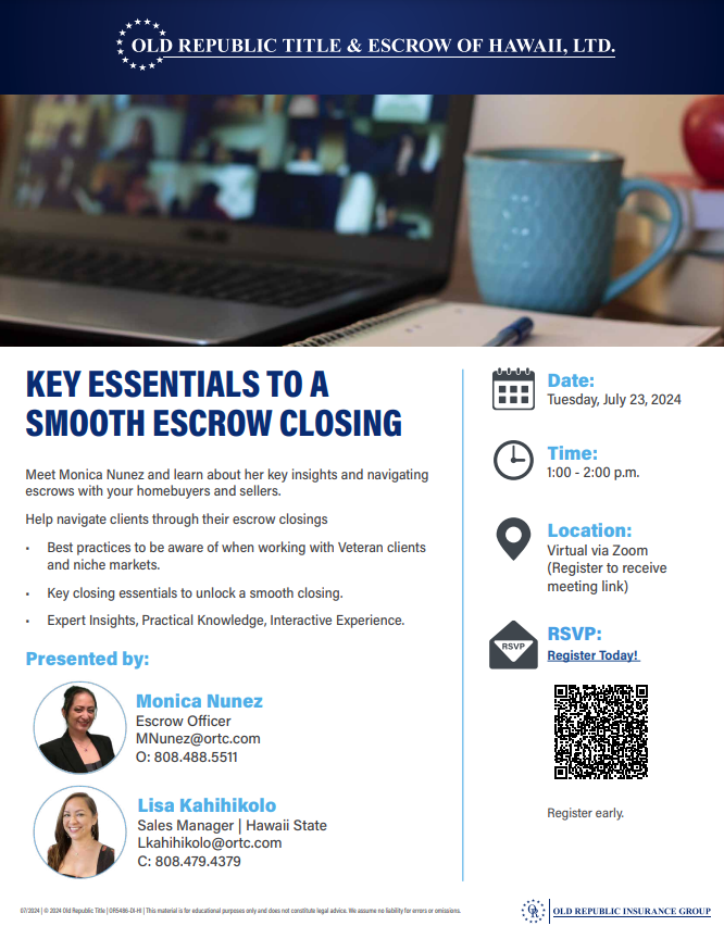 Key Essentials to a Smooth Escrow Closing | Old Republic Title